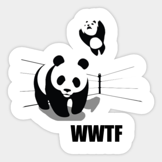 Panda Wrestling Pandas WWF - Wrestling Pandas - Sticker | TeePublic Panda Wrestling Pandas WWF - Wrestling Pandas - Sticker | TeePublic